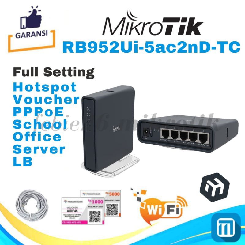 MIKROTIK MicroTik Router RB952-5aC2nD- TC Full Setting Hotspot Voucher ...
