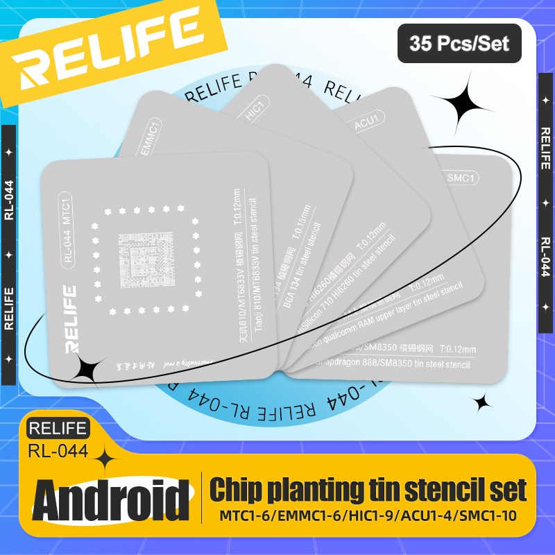 Bga STENCILS RELIFE RL-044 ANDROID SERIES Plate (35PCS/SET) | Shopee Philippines