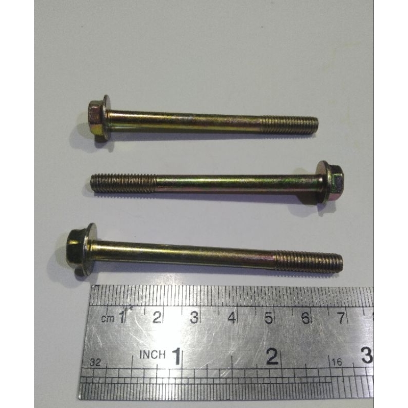M6 x 70mm flange bolt/7Cm Long Yellow Cap bolt (10 Key) | Shopee Philippines