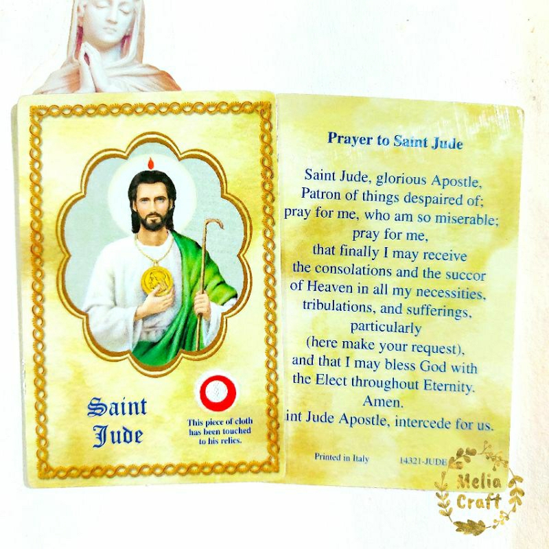 Relikui St Yudas Tadeus - St Jude Relics - Third Class Relic - Prayer ...