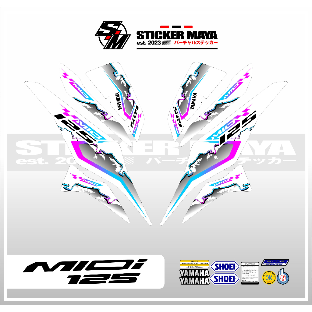Striping MIO 125 MOTIF 7/STICKER MIO M3/Z/125/STICKER/STICKER/STIPING ...
