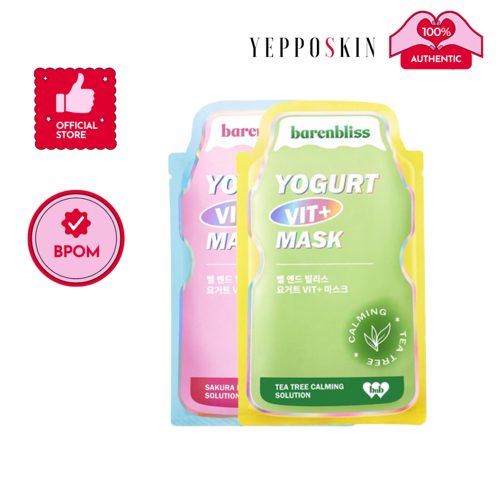 Bnb barenbliss Yogurt Vit+ Mask - Calming Sheet Mask Korea Essence ...