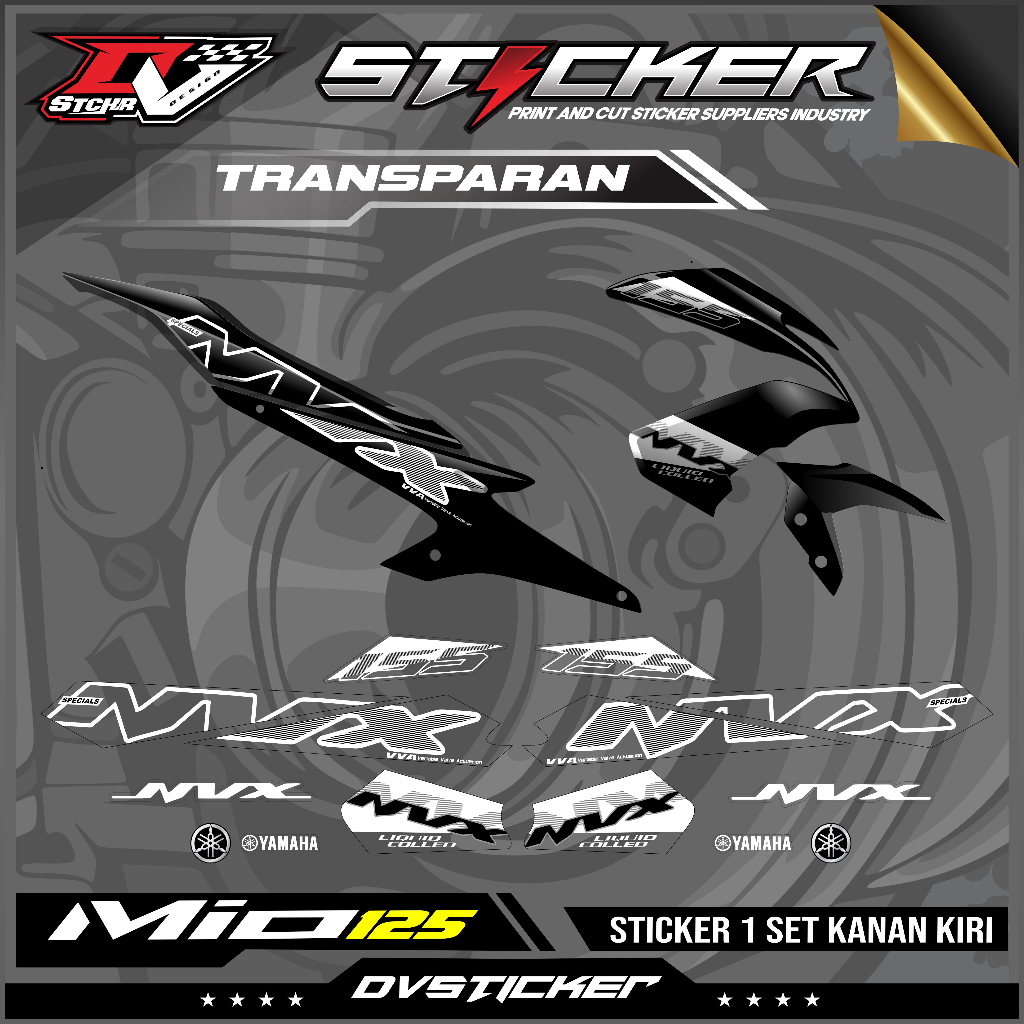 Yamaha Aerox Sticker - Old Transparent Aerox 155 Striping Sticker ...