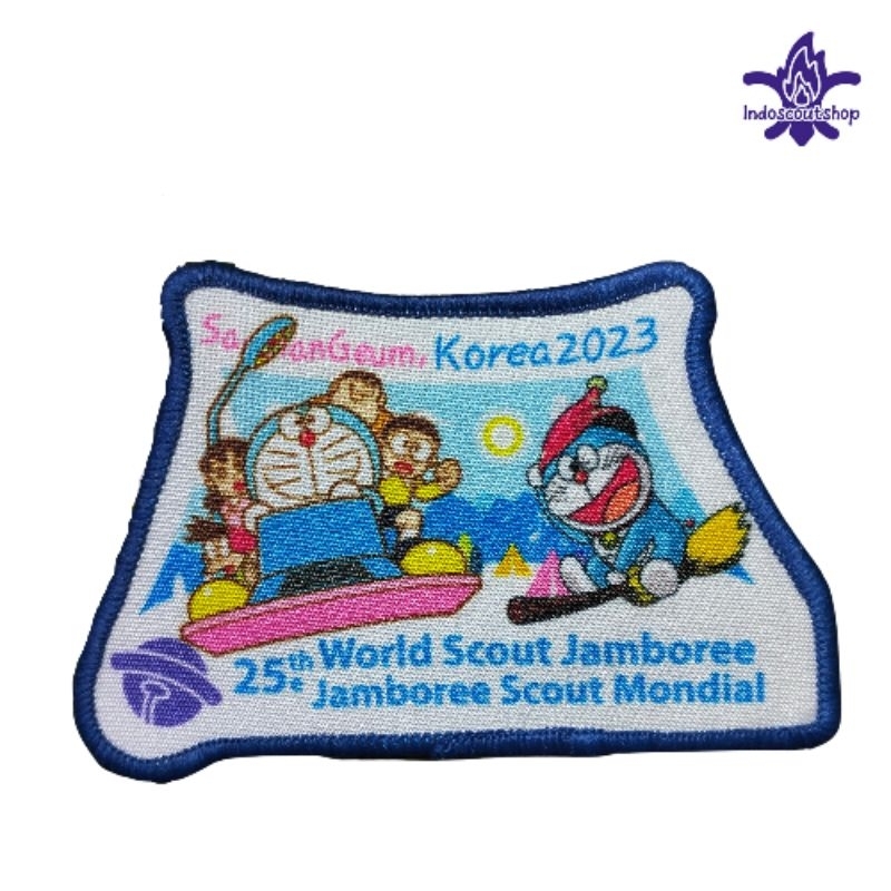 MESIN Patch Merrow World Scout Jamboree Doraemon Time Machine | Shopee ...