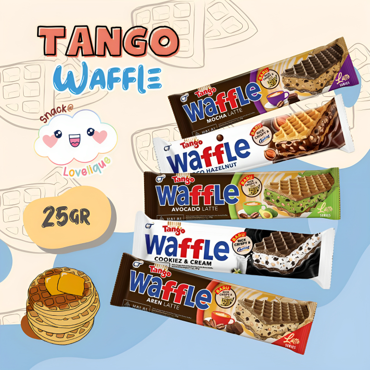 Tango Waffle - Wafer 25gr Box Contains 12pcs (Choco Hazelnut, Avocado ...
