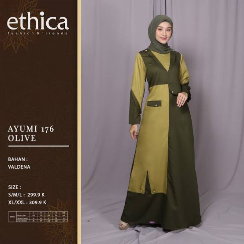 Ayumi 176 Olive M (Eticha Dress) | Shopee Philippines