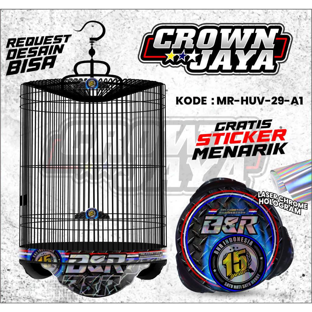 BNR Murai Cage Decal Sticker 15 Years Custom Premium Hologram - BNR ...