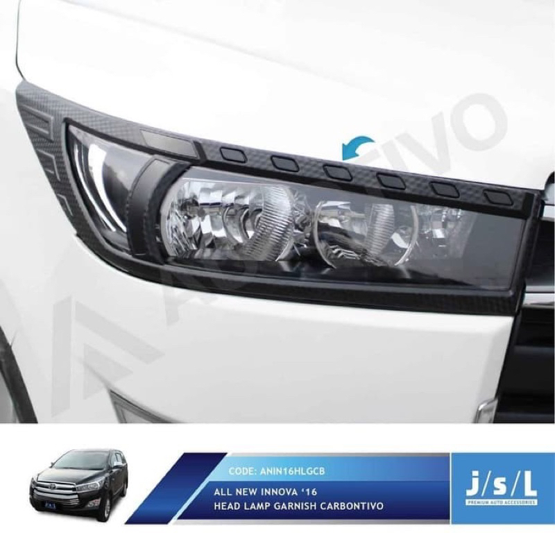 INNOVA REBORN 2016 2018 2020 2022 HEADLIGHT GARNISH HEADLAMP COVER ...