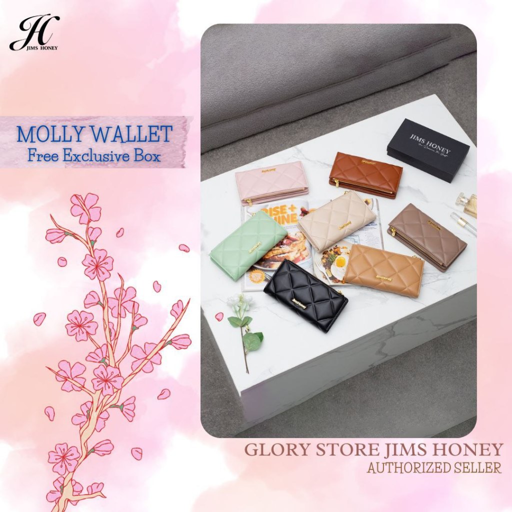 MOLLY WALLET JIMS HONEY LONG WALLET (FREE EXCLUSIVE BOX) | Shopee ...