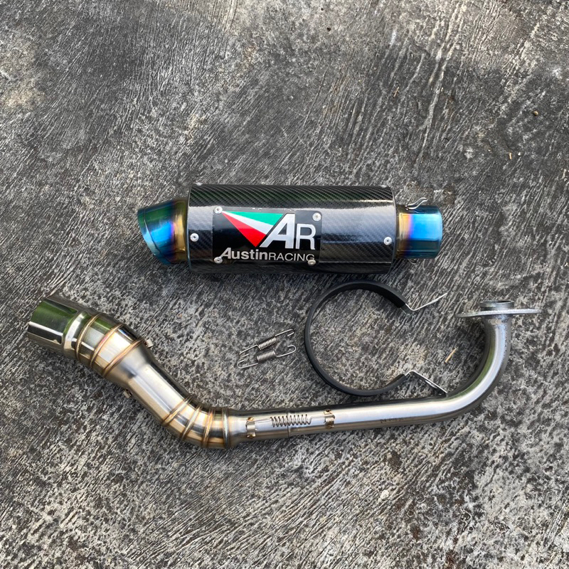 Austin Racing Racing Carbon Blue Fullset Racing Exhaust for Vario Beat ...