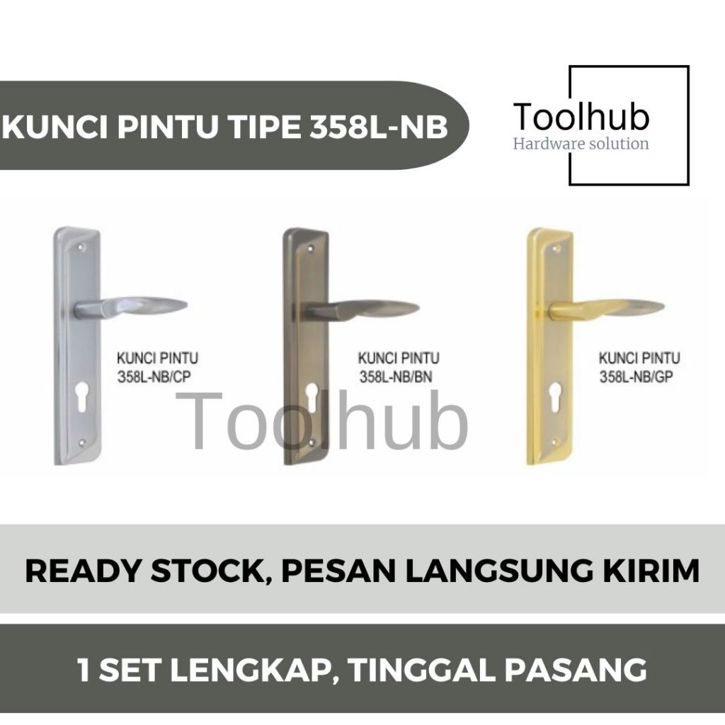 Sanshan Brand Big Door Lock 358L-NB | Brass Cylinder l House Handle l ...