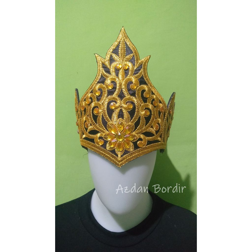 Lace Embroidered Siger Dance Crown Goddess Motif/Headdress | Shopee ...