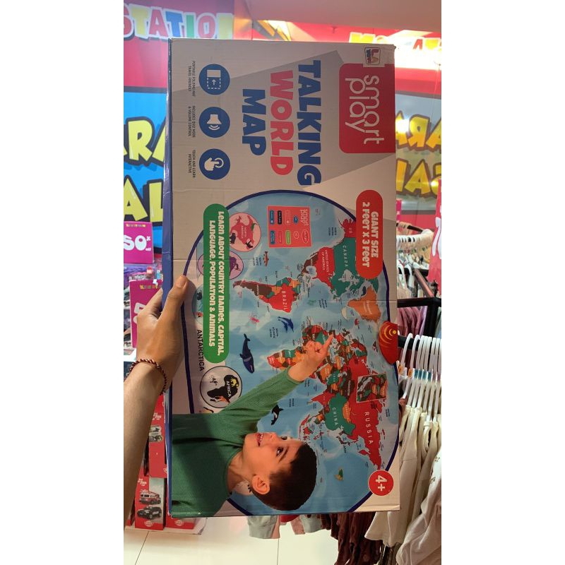 Talking world map smart play la toys new original | Shopee Philippines