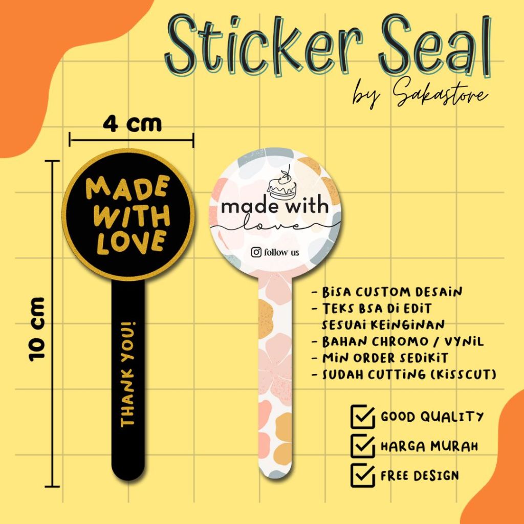 CUSTOM SEAL STICKER / CUSTOM JAR SEAL STICKER / JAR SEAL STICKER / SEAL ...