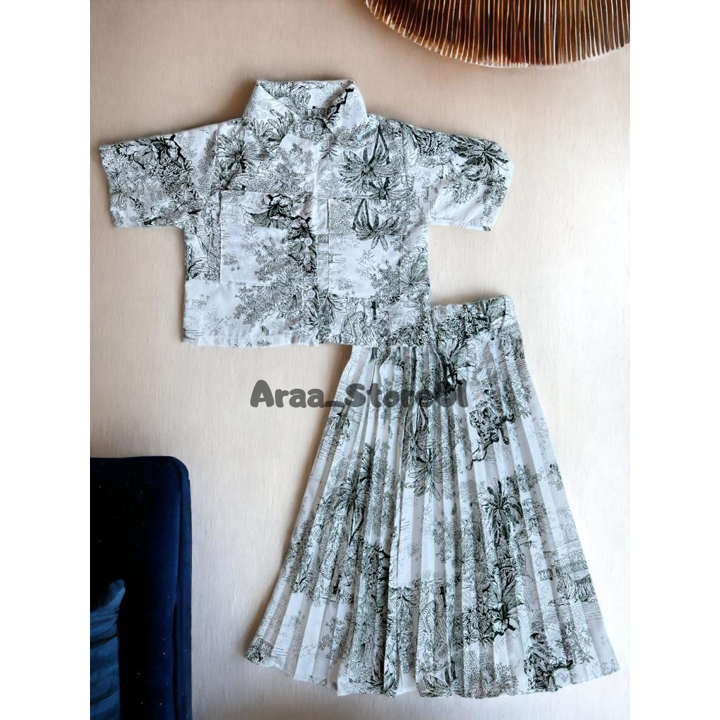 One Set Of Fuji Skirt Crop Clothes For Girls Ages 1-12 Years | Shopee ...