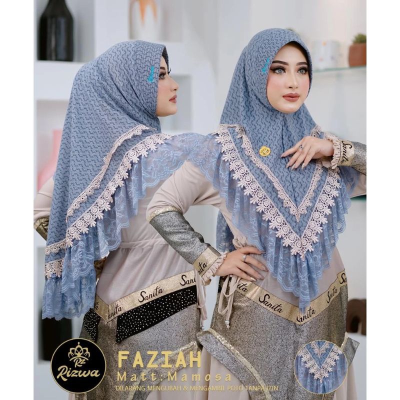 111.11 FAZIAH Instant Lace Hijab by Rizwa Hijab | Shopee Philippines