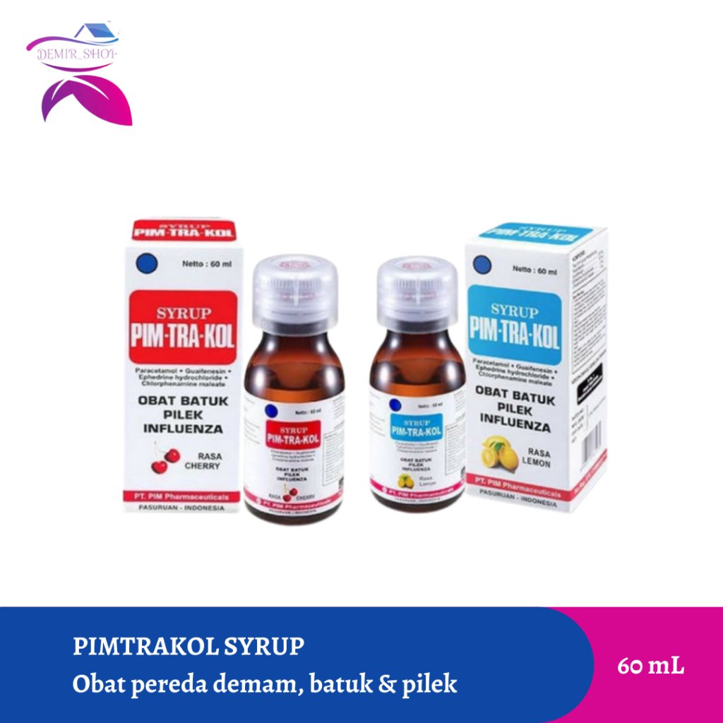 Pimtrakol Syrup 60 ml Fever / Cough / Cold / Flu Reliever | Shopee ...