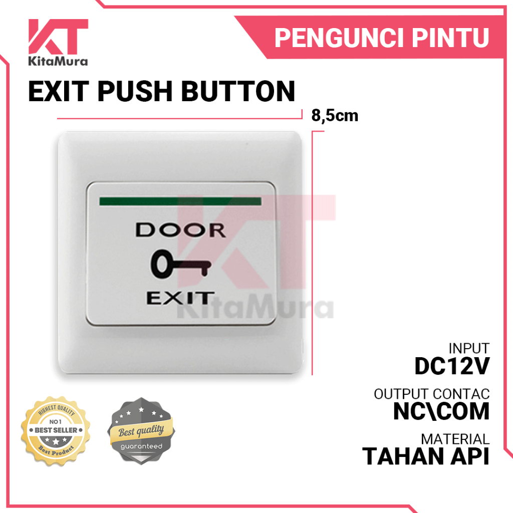 TOMBOL Exit Push Button || Bell Button || Bell Knob Access Control Door ...