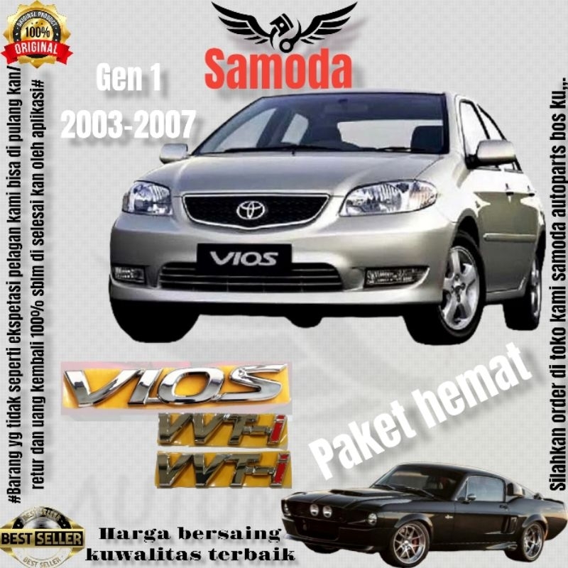 Original VIOS GEN 1 Writing LOGO EMBLEM Complete With HEMET/SAMODA ...