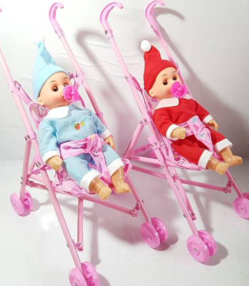 Ready Baby stroller toy + small bald baby doll toy BABY STROLLER BABY ...