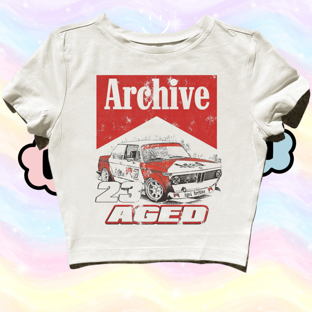 Starperson | Archive CROP TOP AGED CAR TEE | Grunge | Y2k | Metal METAL ...