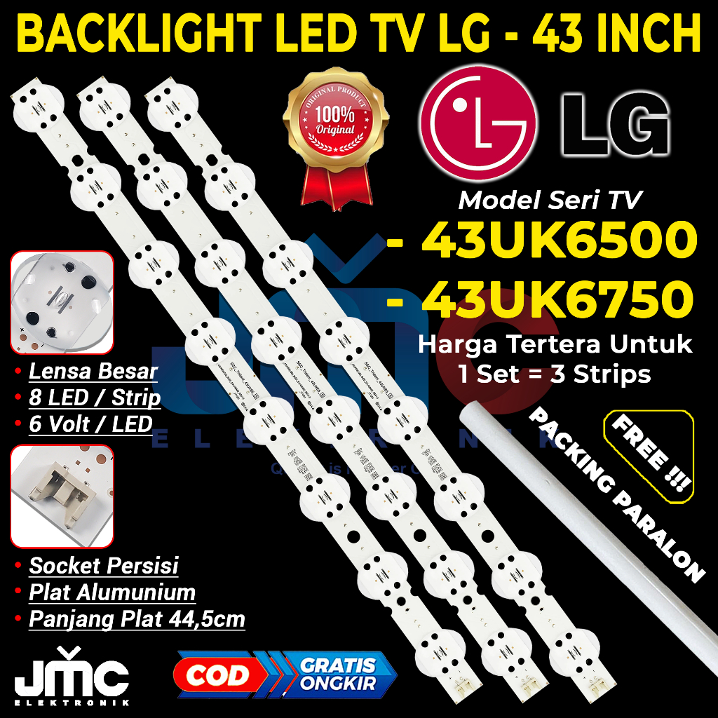 Lg TV Backlight 43inch 43Uk6500 43Uk6750 | Shopee Philippines