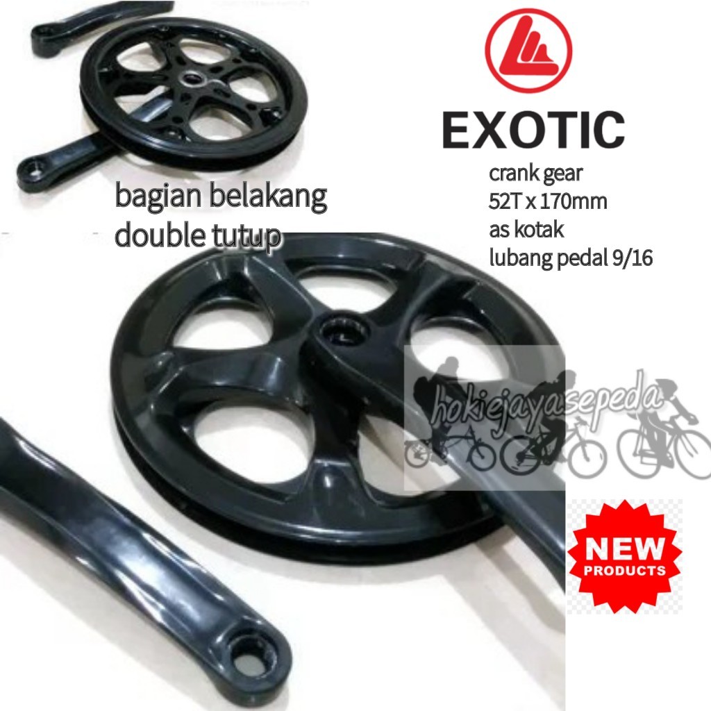 Exotic 52 T X170MM front Crank Gear for folding / fixie / minion bikes ...