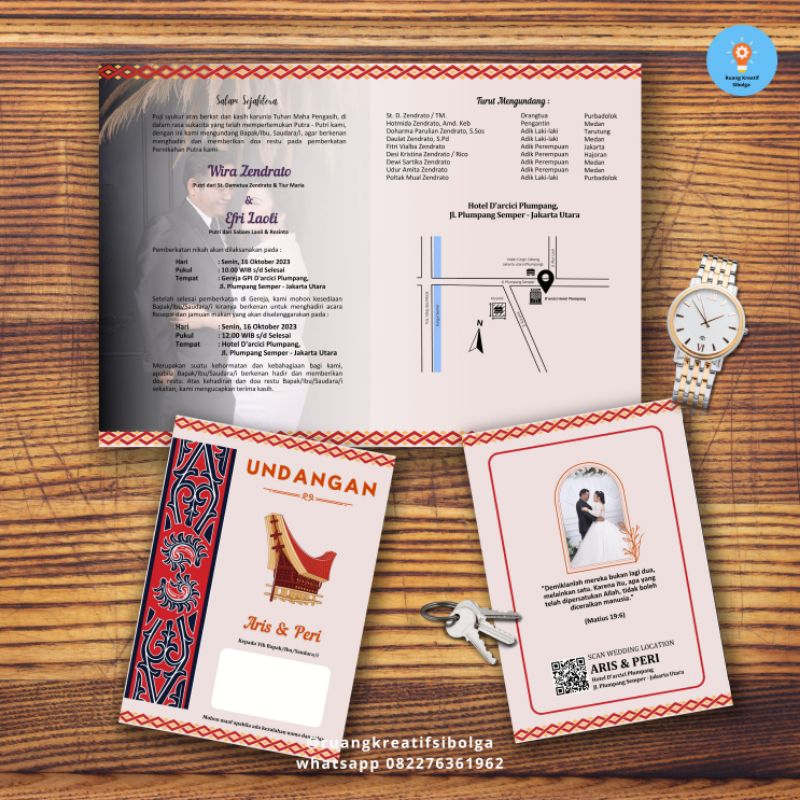 Toraja Tribe Wedding Invitation A4 Size Folding | Shopee Philippines
