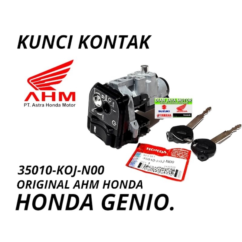KOJ AHM Honda Genio 35010-KOJ-N00 Ignition Key Original Honda Genuine ...