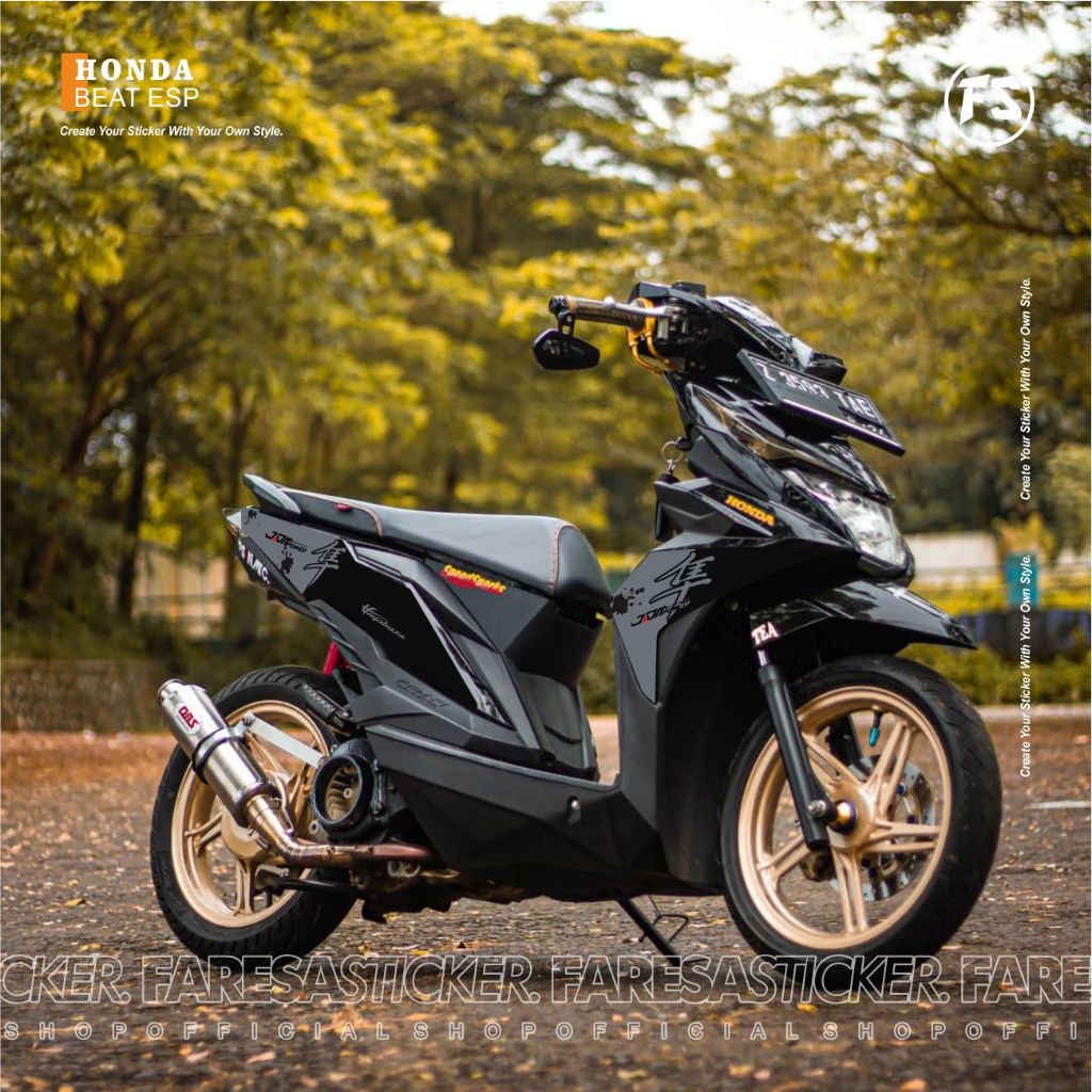 H2 Striping HONDA BEAT ESP 2016-2019 | Old BEAT STREET, HAYABUSA Variation Sticker | Viral ...