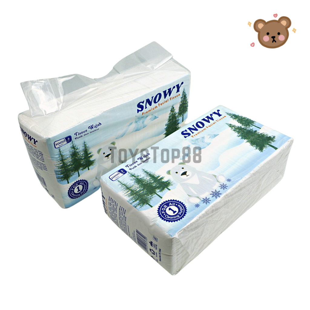 Snowy Tissue Kiloan 1,000 sheets - Refill 2-Ply Premium Facial Tissue ...