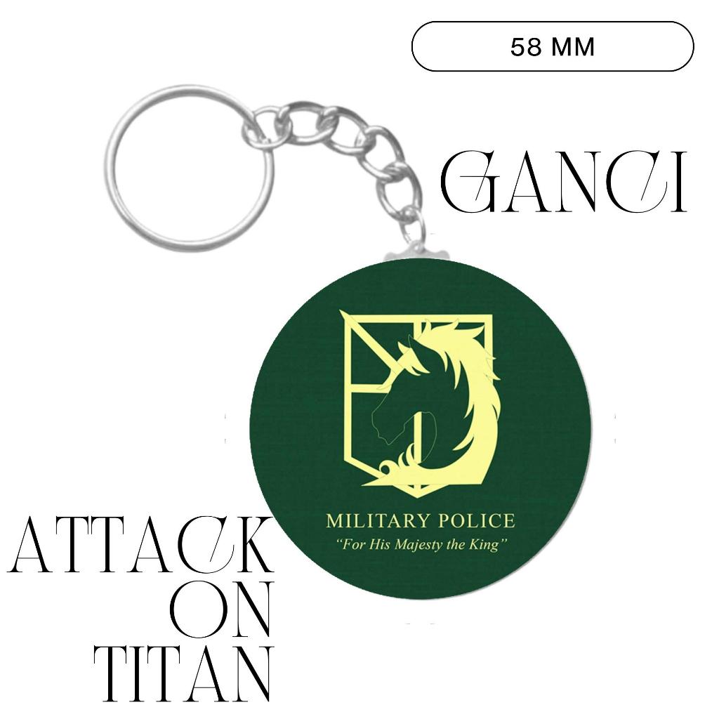 GANTUNGAN Ganci ATTACK ON TITAN PIN KEYCHAIN SIZE 58 MM (PRICE 1 PCS ...