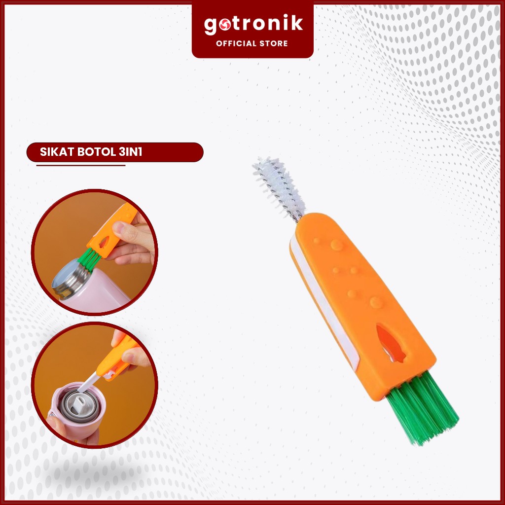 3 in 1 Carrot Model cleaning brush, bottle cap, removes baby pacifier ...