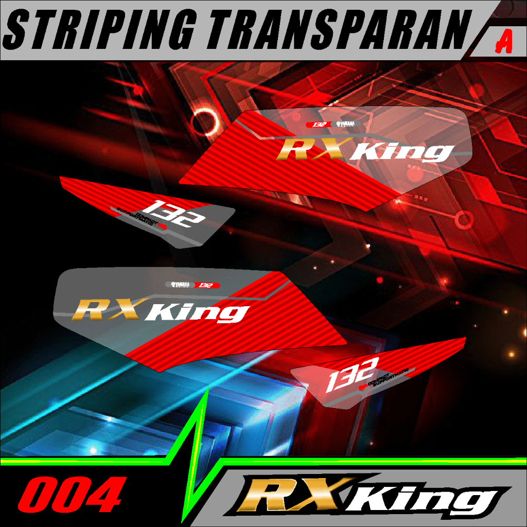Yamaha RX King Transparent Striping Sticker | Rx King PRO 004 ...