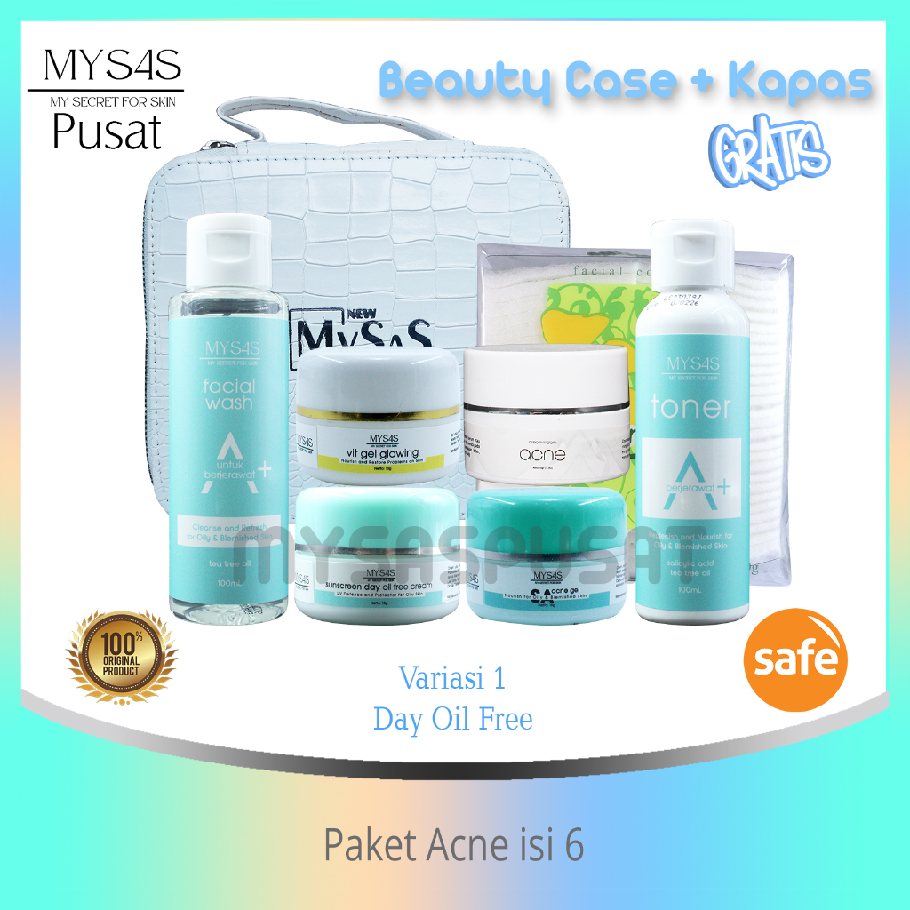 PUTIH Mysas skincare Acne package contains 6 / overcomes and heals Acne ...