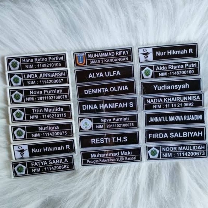 Acrylic Nameplate / Acrylic Name Tag / Pdh Nameplate / Chest Nameplate ...