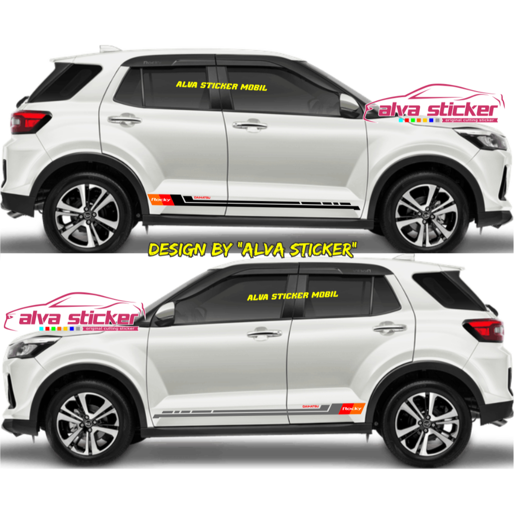 Sticker rocky sticker rocky sticker rocky list cutting stripe Car body ...