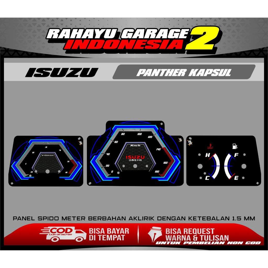 Speedometer Board custom panther Capsule panel spido meter custom ...