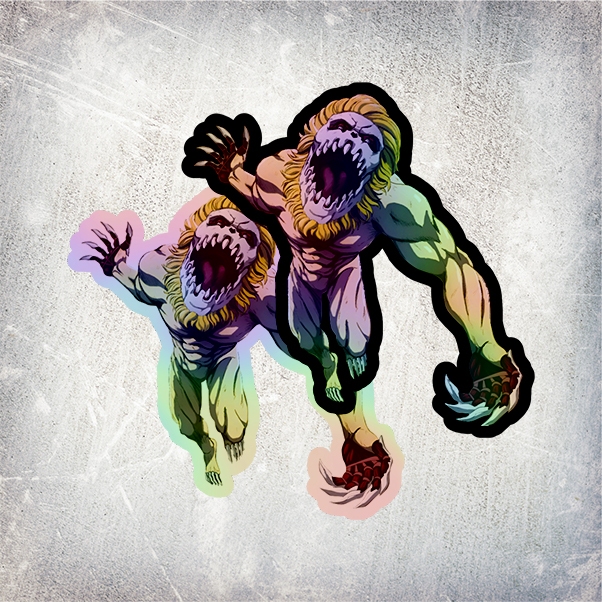 Anime JAW TITAN ATTACK ON TITAN HOLOGRAM STICKER (SHINGEKI NO KYOJIN ...