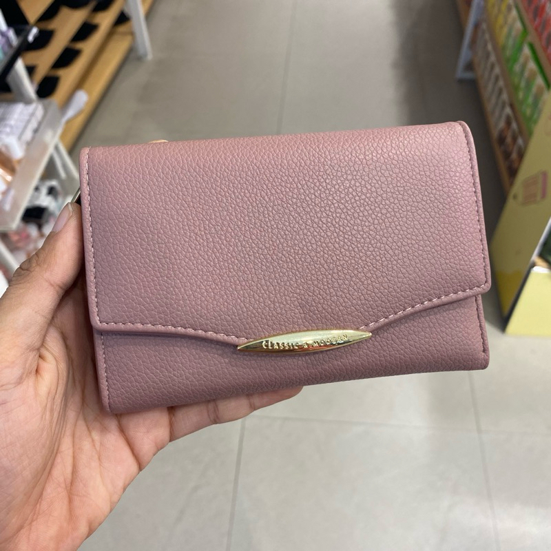 Miniso Women's Medium trifold wallet with curved design (Pink) / miniso ...