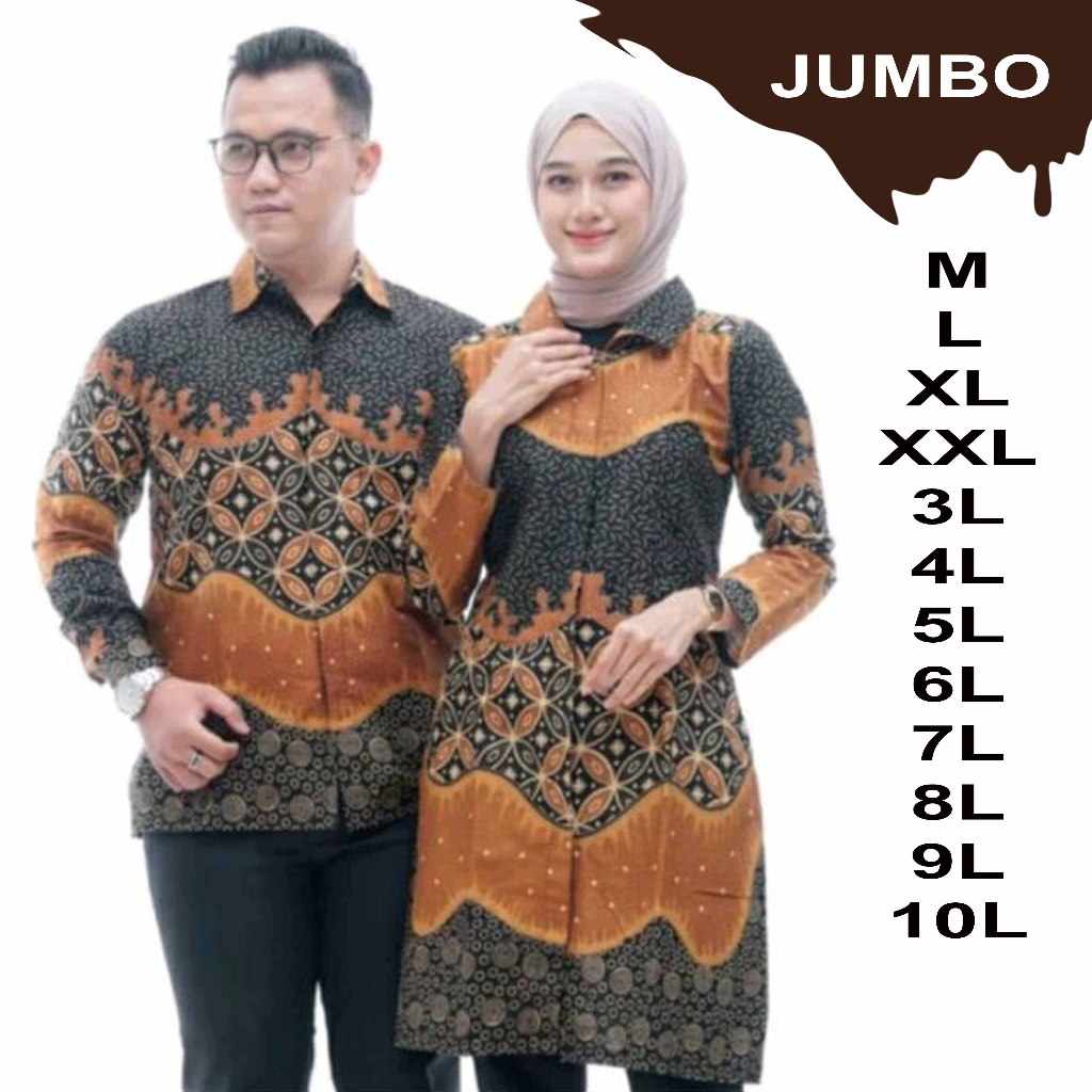 COUPLE BATIK TUNIC JUMBO TUNIC BIG Size Jumbo Batik Tunic Top - Elif ...