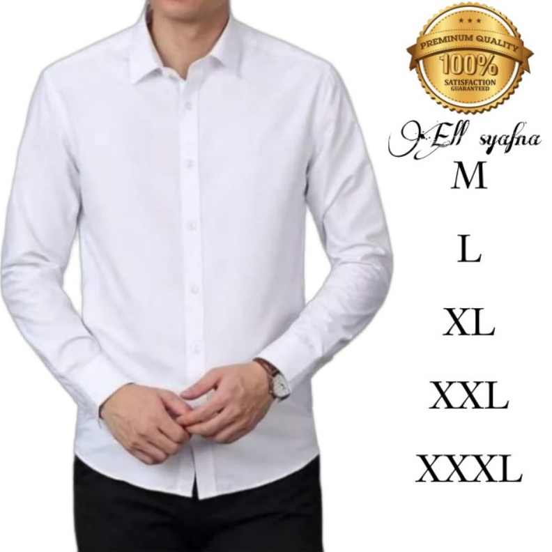 PUTIH KEMEJA Latest Plain White Shirt | Formal Shirt | Men's Long ...