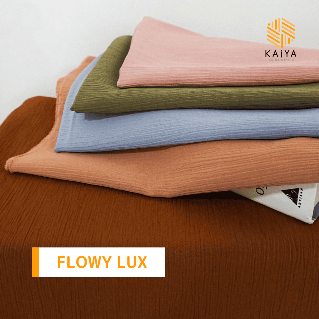 Lux Youryu Crinkle Airflow Flowy Fabric Material per 0.5 meter | Shopee ...