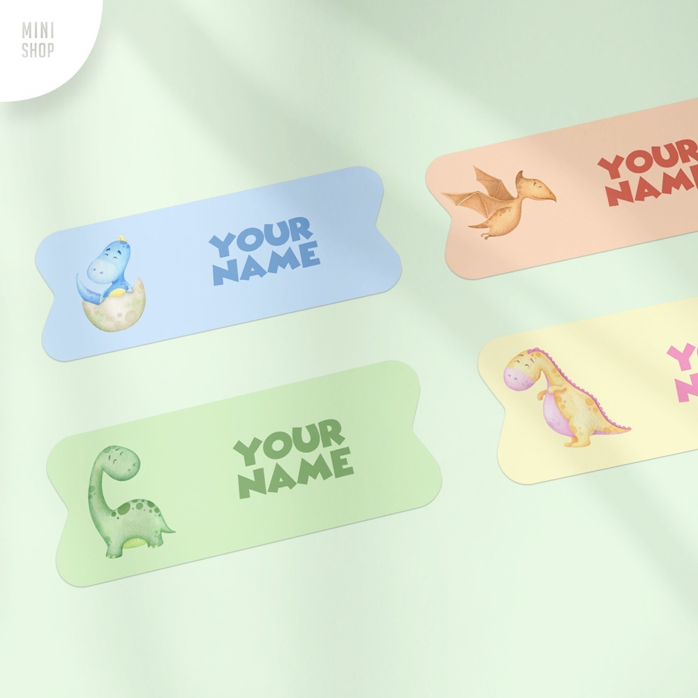 Custom Waterproof Dino Series Name Stickers (Juracsic Dinosaur ...