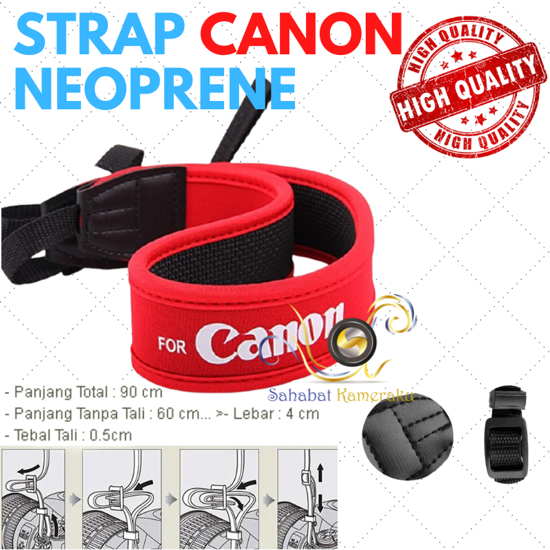 MERAH PUTIH Red Canon Strap (white writing) Camera Strap Necklace Strap ...