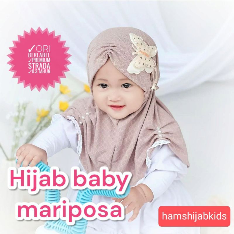 Premium Hijab baby Mariposa 0-2/3 years (labeled) | Shopee Philippines