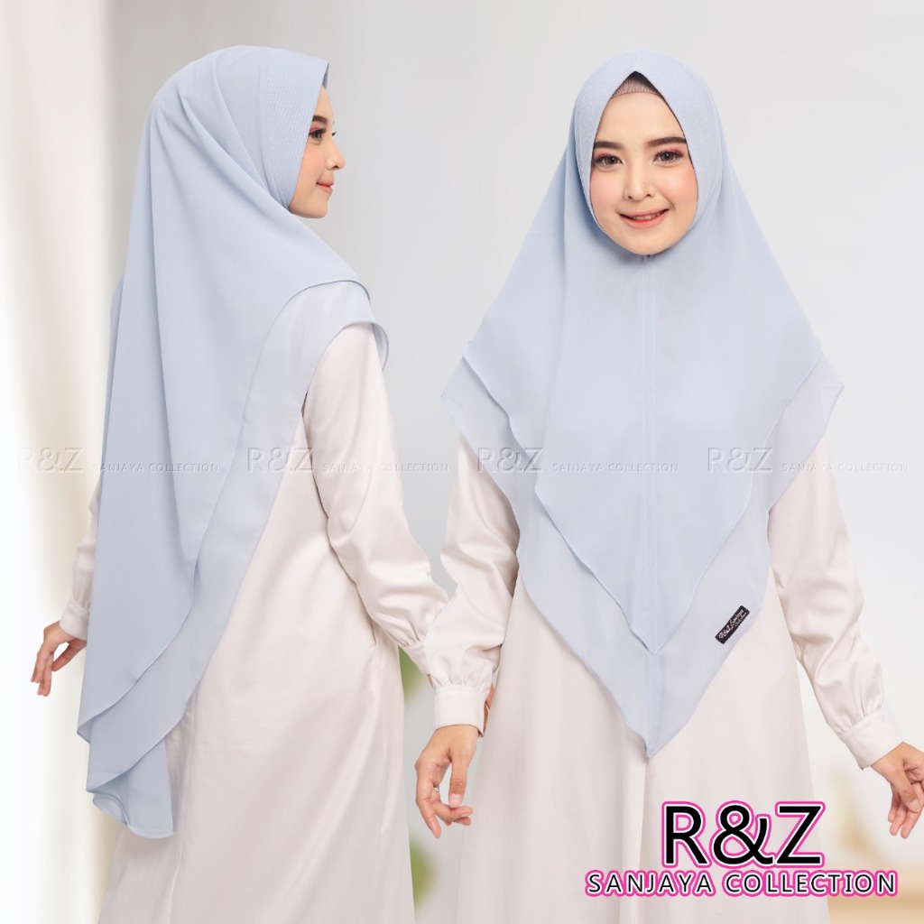 Ceruty 2 Layer Sella Jumbo/Hijab Khimar Syari 2 Layer/Jilbab Sella ...