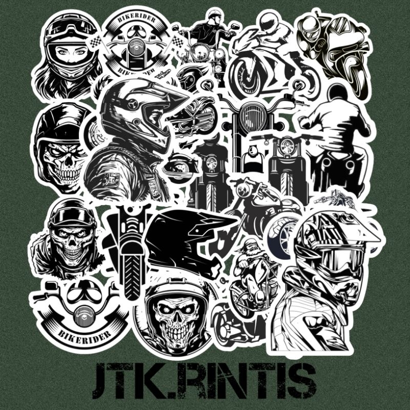 Aesthetic STICKER Baikers STICKER TUMBLER HP | Aesthetic LAPTOP Sticker ...