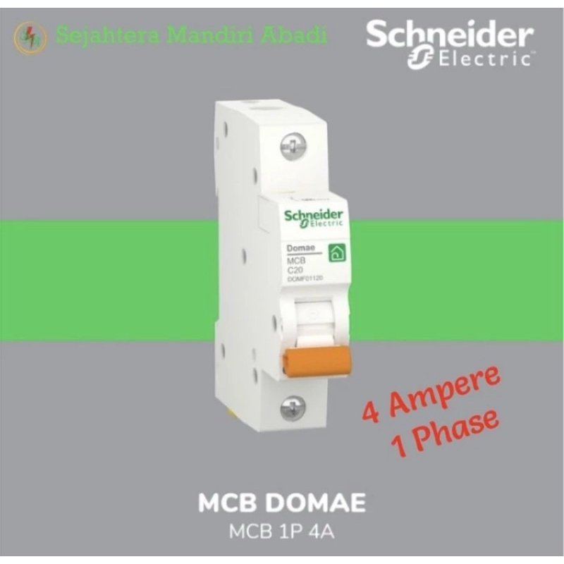 Mcb 4 Amperes 1 Phase Domae 6 kA Schneider Original Merlin | Shopee ...