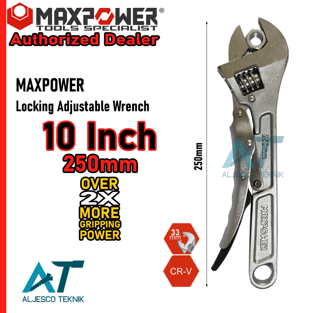 Maxpower 10 INCH WRENCH WITH LOCKING – LOCKING ADJUSTABLE WRENCH 250MM ...